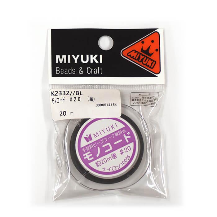 【MIYUKI】モノコード #20(太) 50m巻 W（白）、BL（黒）K2332 ナイロン100% アメリカ製 : k2332 : 手芸 ...