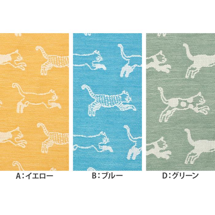 播州織二重織ジャガード ネコ柄 カラージャガード 二重織 猫柄 ネコ 猫 ジャガード 播州織 ハンカチ 国産 カラー 生地 布 数量3(30cm)から10cm単位 6413 : 手芸・生地 ...