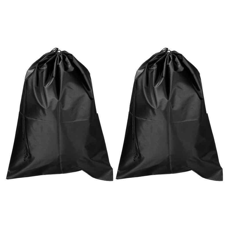 PATIKIL 衣類収納巾着袋 2個 60cm高さ 衣類毛布 ダブル巾着収納袋 キャンプ旅行用 ブラック :20230509011540-00003:nakasyou-store2 - 通販 ...