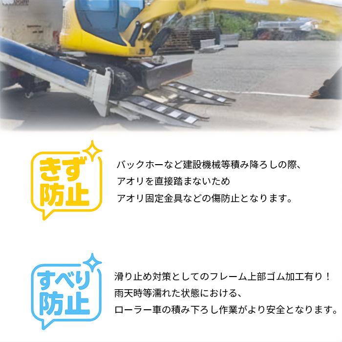 GPL-150-33-3.0G 昭和ブリッジ ローダーブリッジ ゴム有 GPL型 3.0トン/2本セット アルインコ アルミブリッジ : ナン ...