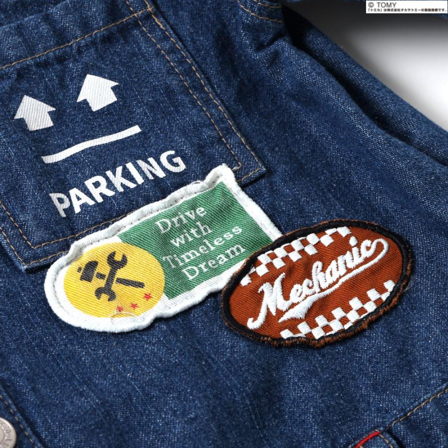 BREEZE（ブリーズ） 子供服 オーバーオール キッズ トミカ デニム 男の子 車 パトカー BREEZE 120cm 110cm 100cm 90cm 半袖 春 夏 秋 キャンプ ...