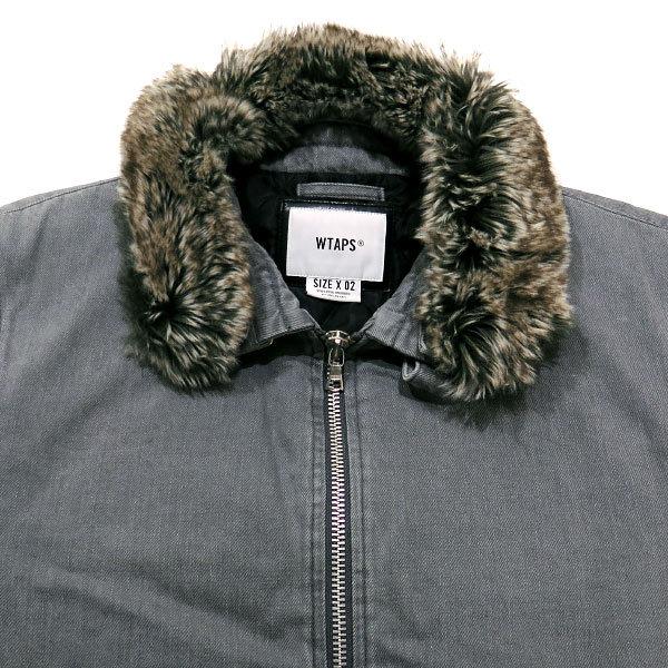 WTAPS ダブルタップス 18AW SALINGER/JACKET.COTTON.DENIM 182TQDT-JKM03 サリンジャー ジャケット ファー付き デニムジャケット グレー ...