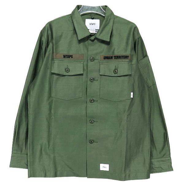 WTAPS ダブルタップス 20AW BUDS/LS/COTTON. SATIN 202BRDT-SHM01 バッツ ロングスリーブ コットンサテン シャツ オリーブドラブ : Nana ...