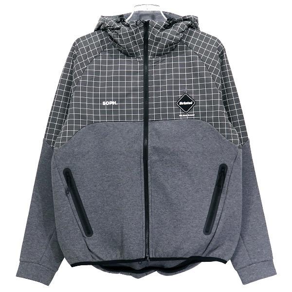 F.C.Real Bristol 21SS VENTILATION HOODIE FCRB-210020 エフシーレアルブリストル ベンチレーション フーディー グレーグリッド パーカー F ...
