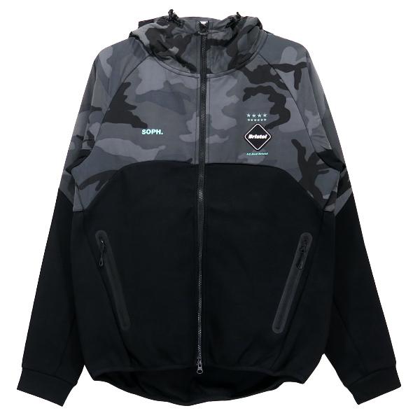 F.C.Real Bristol 21AW VENTILATION HOODIE FCRB-212061 エフシーレアルブリストル ベンチレーション フーディー ブラック 迷彩 カモ パーカー ...