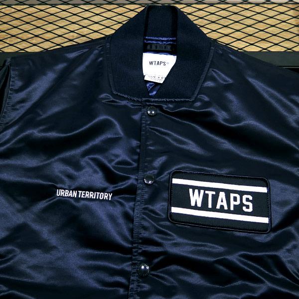 WTAPS ダブルタップス 18AW TEAM/JACKET.NYLON.SATIN 182TQDT-JKM02 チーム ジャケット ナイロン サテン ネイビー アウター ...