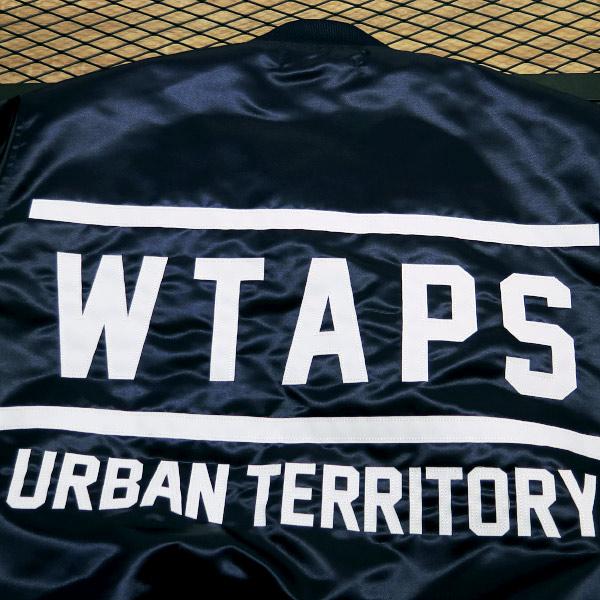 WTAPS ダブルタップス 18AW TEAM/JACKET.NYLON.SATIN 182TQDT-JKM02 チーム ジャケット ナイロン サテン ネイビー アウター ...