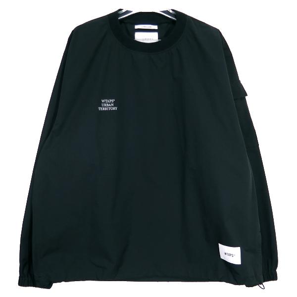 WTAPS ダブルタップス 22SS SMOCK/LS/POLY.RIPSTOP 221BRDT-SHM04 スモック ロングスリーブ リップストップ クルーネック トップス ブラック ...