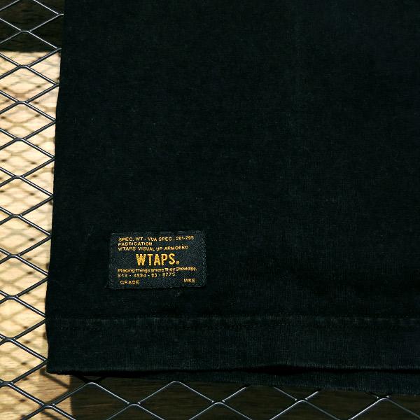 WTAPS ダブルタップス 17SS DESIGN SS:POCKET/TEE.COTTON 171ATDT-CSM01S デザイン ショートスリーブ ポケット Tシャツ ブラック ポケT ...