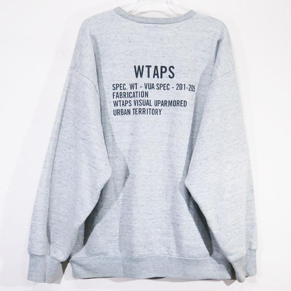 WTAPS ダブルタップス 20SS ACADEMY CREW NECK/SWEATSHIRT.COPO 201ATDT-CSM23 アカデミー クルーネック スウェット グレー トップス ...