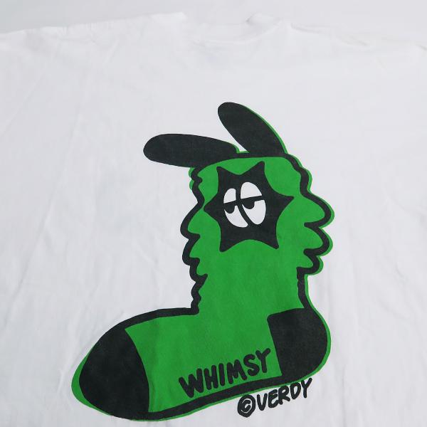 WHIMSY ウィムジー x VERDY ヴェルディ VICK SOCKS TEE ヴィック ソックス Tシャツ ホワイト グリーン ショートスリーブ 半袖 カットソー ...