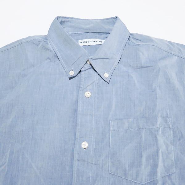 HEAD PORTER PLUS ヘッド ポーター プラス ボタンダウンロングスリーブシャツ グレー 長袖 : Nana International - 通販 - Yahoo!ショッピング