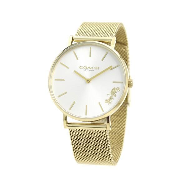 COACH（コーチ） 時計 レディース 36mm メッシュベルト 14503125 ペリー シルバー ゴールド 腕時計 ブランド : 腕時計の ...