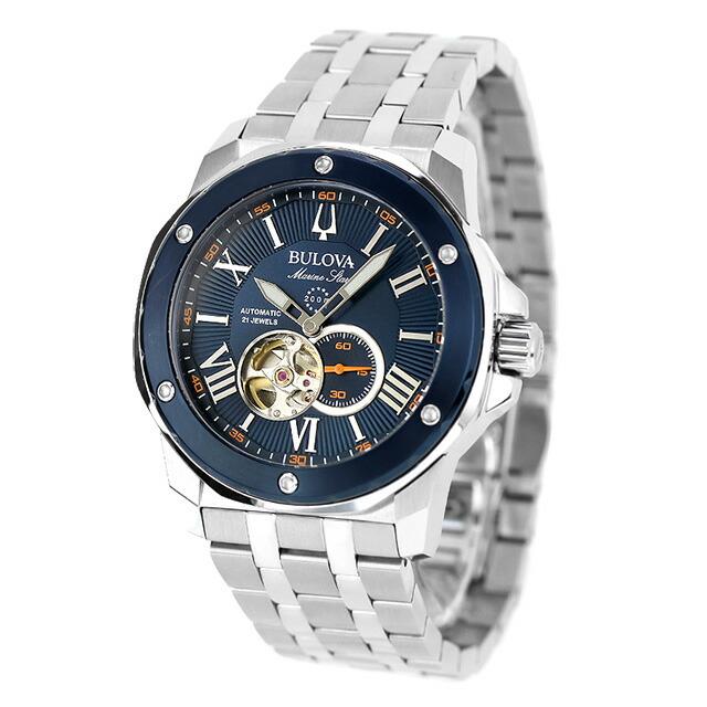 Marine Star ブローバ マリンスター 自動巻き 腕時計 ブランド メンズ オープンハート BULOVA 98A302 アナログ ...