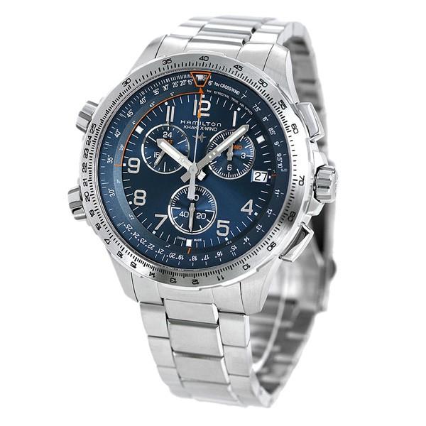 KHAKI AVIATION ハミルトン 時計 カーキ アヴィエーション X-ウィンド GMT クロノグラフ 46mm メンズ 腕時計 ...