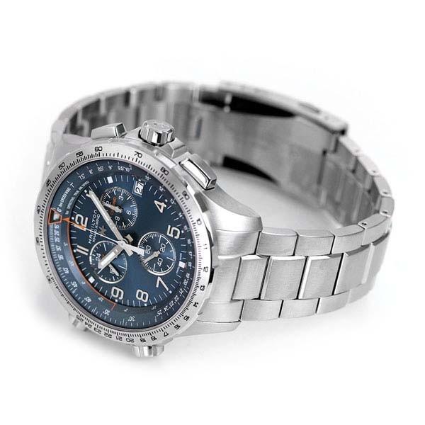 KHAKI AVIATION ハミルトン 時計 カーキ アヴィエーション X-ウィンド GMT クロノグラフ 46mm メンズ 腕時計 ...