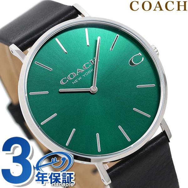 COACH（コーチ） 時計 チャールズ 41mm メンズ 腕時計 14602436 COACH グリーン ブラック : 腕時計のななぷれ ...