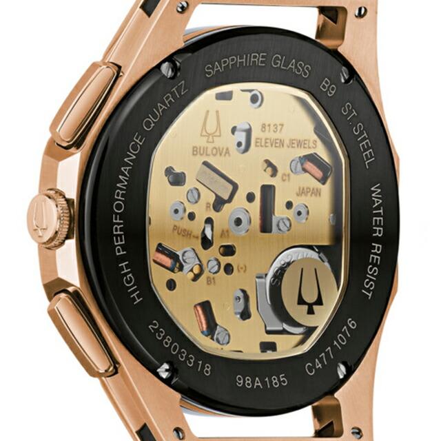 CURV ブローバ カーブ ハイプレシジョンクォーツ 腕時計 ブランド メンズ クロノグラフ オープンハート BULOVA 98A185 ...