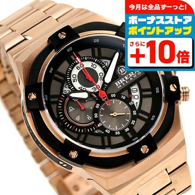 ブレラ ミラノ スーパースポルティーボ エヴォ 腕時計 ブランド メンズ クロノグラフ BMSSQC4502-BRC ブラック ピンクゴールド 黒 プレゼント 実用的 : 腕時計のななぷれ ...