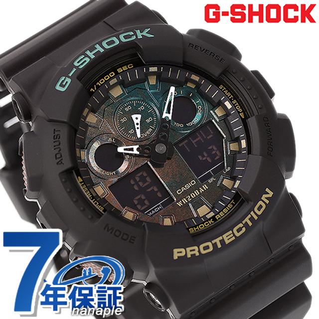 G-SHOCK gショック ジーショック GA-100RC-1A メンズ 腕時計 ブランド カシオ アナデジ ブラック スチールブラウン 黒 ...