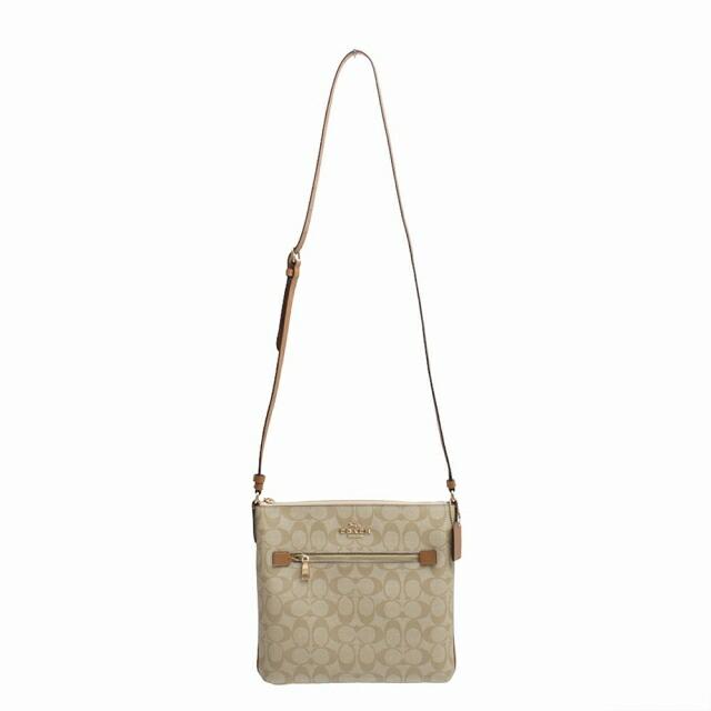 COACH コーチ SIG ROWAN FILE BAG ショルダーバッグ C1554-IMNLJ レディース カーキライトサドル : 腕時計 ...