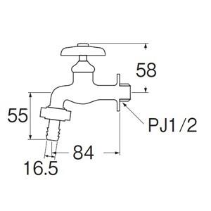 【SAN-EI 三栄水栓】横水栓 カップリング付横水栓【Y30J−13】 :4973987429002:ナンバYahoo店 - 通販 - Yahoo!ショッピング