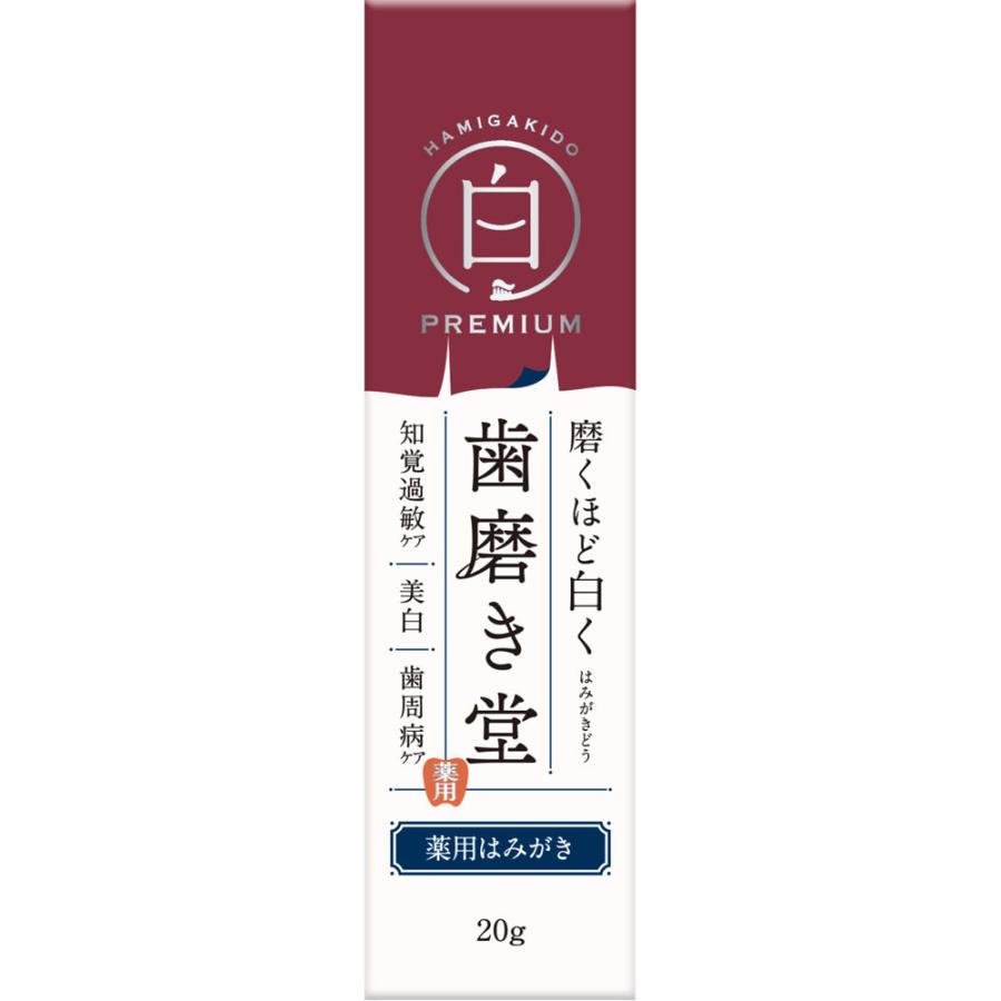 歯磨き堂 薬用ホワイトニングペースト プレミアム トライアル 20g : なの花ドラッグYahoo!店 - 通販 - Yahoo!ショッピング