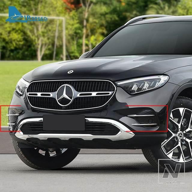 フロントバンパースプリッターグリル メルセデスベンツ GLC クラス X254 GLC260 GLC300 2023 2024 カーボン ABS フォグライトカバー ACCESSORIE ...