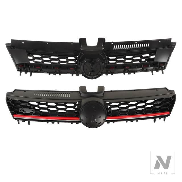 フロントセンターラジエーターグリル 5G0853651 ブラックバンパーアッパーグリル良好な空力性能 VW ゴルフ GTI MK7 2012 ...