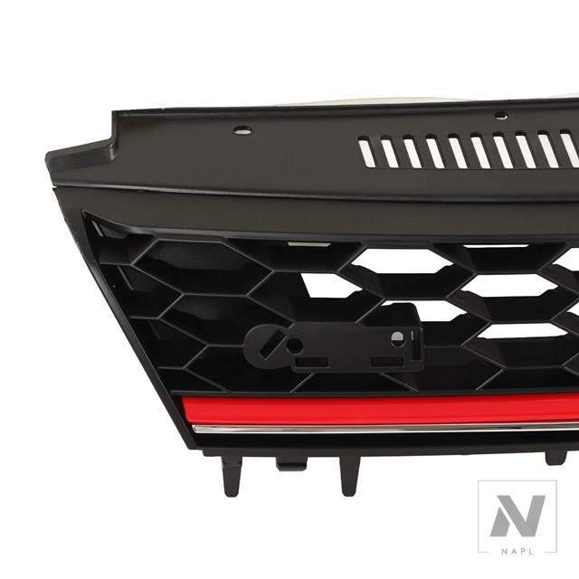 フロントセンターラジエーターグリル 5G0853651 ブラックバンパーアッパーグリル良好な空力性能 VW ゴルフ GTI MK7 2012 ...