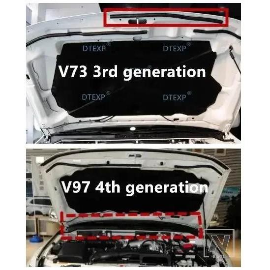 【並行輸入品】1個 フードゴムシールパジェロ V90 MR523297 2000-2022 ボンネットウェザーストリップモンテロ V60 ...