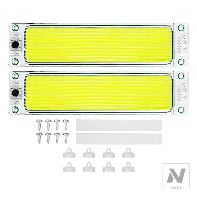 2 個 12-24V 12 ワット 108 COB LED 天井白色ライト自動屋内インテリアライトバーのキャンピングカーバントレーラートラック ...