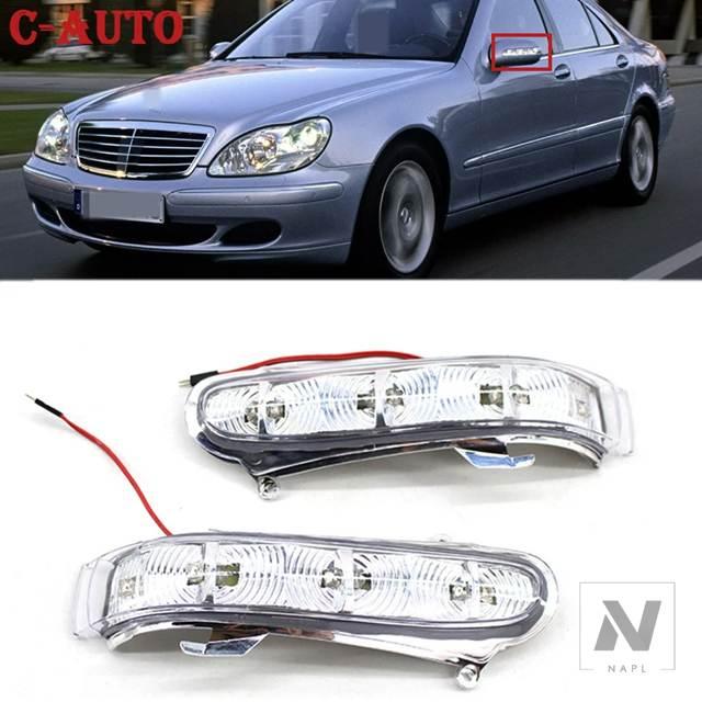 C-オート車 LED ミラーウィンカーライトバックミラーランプメルセデスベンツ S クラス W220 1999-2002 CL W215 ...