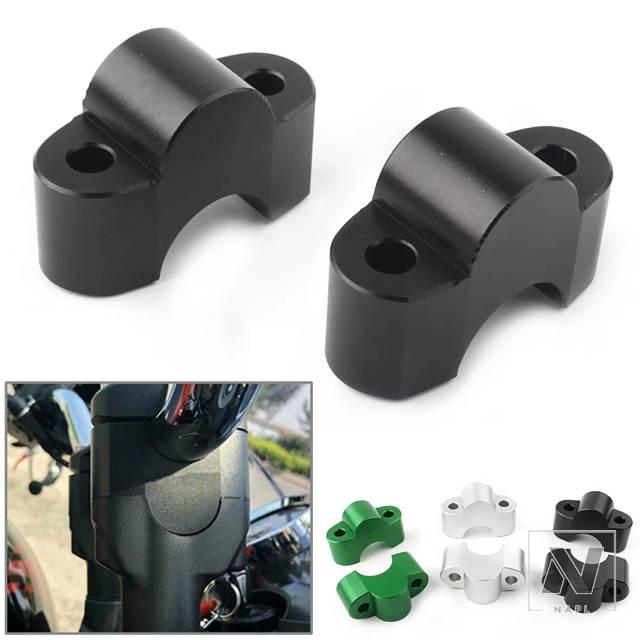 MOTORCYCLE HANDLE BAR RISER ADAPTER RISERS CNC ALUMINUM 2PCS FOR KAWASAKI Z900RS Z900 RS 2018 ...