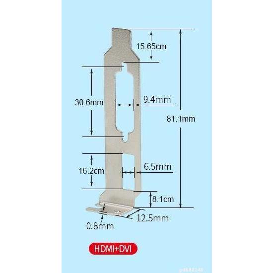 ロープロファイル ブラケット HDMI DVI 2個セット グラフィックカード用 ロープロ Low Profile PC Bracket ...