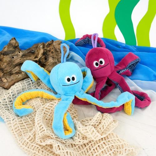 stretch octopus toy ノーズワーク ペット 犬 おもちゃ 知育玩具 おやつ隠し 可愛い わんちゃん ストレス解消 音が鳴る ...