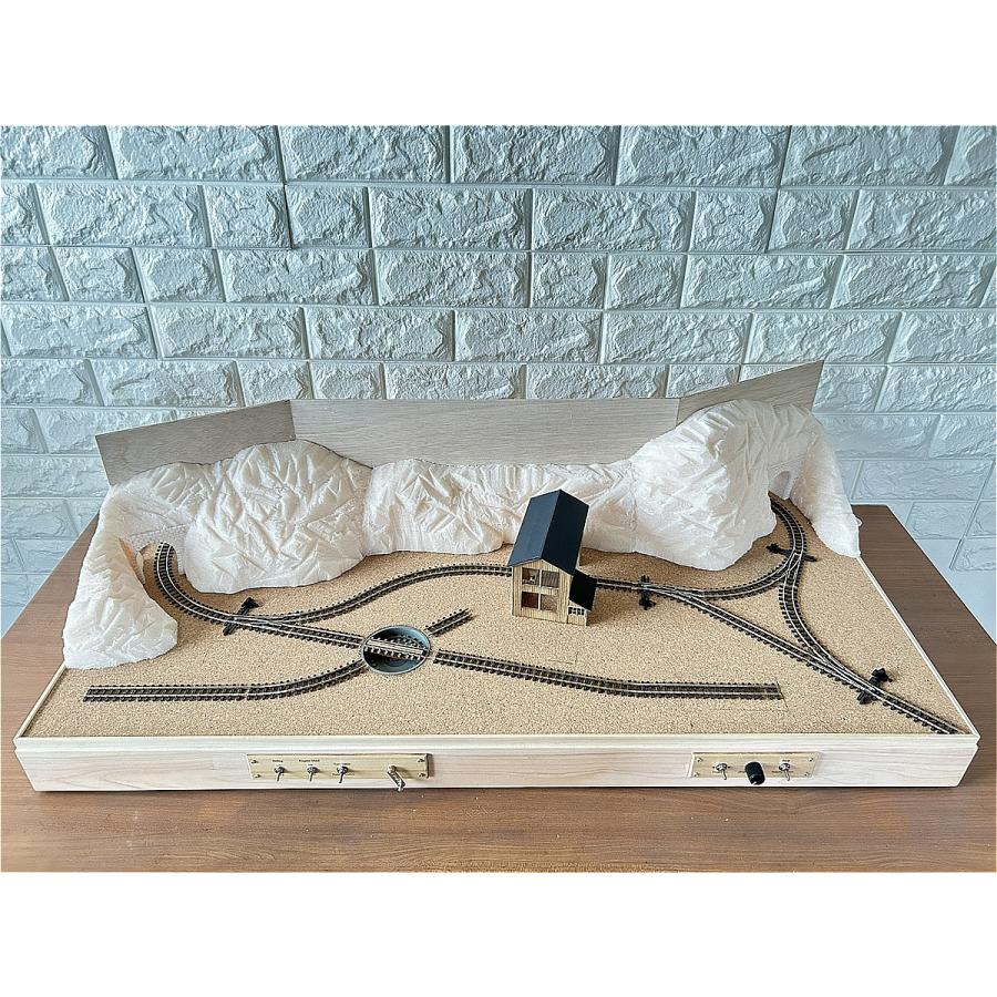 【900x500mm】 HOナロー(1/80-87,9mm,コード80,R120-150) デルタ線+手動ターンテーブル付きナローゲージ ...
