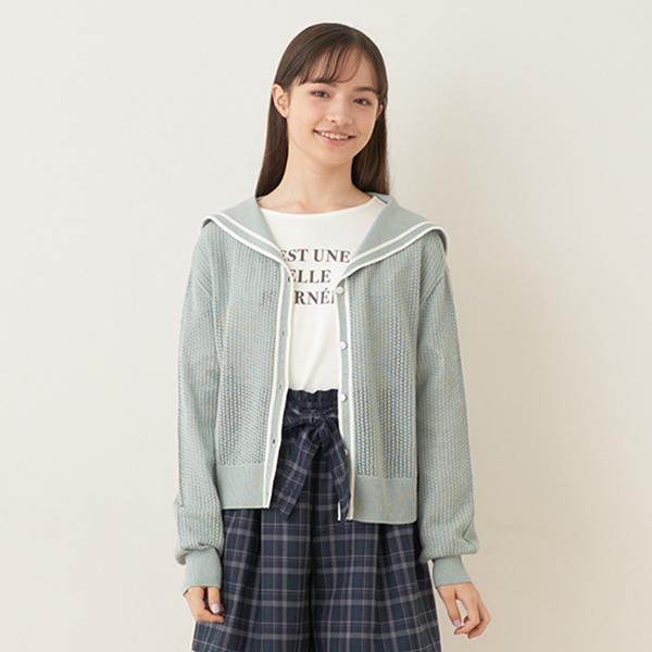 pom ponette junior ポンポネットジュニア(pom junior)セーラーカーディガンTシャツセット【O_50】【outlet ...