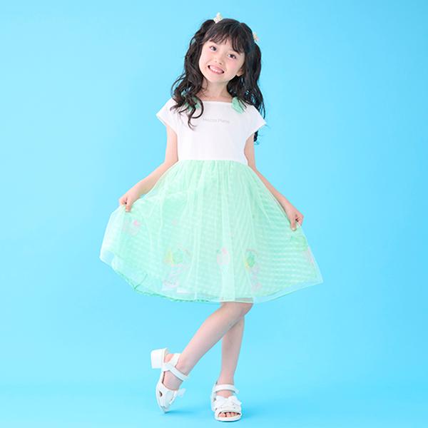 mezzo piano メゾピアノ(mezzo piano)シャーベット刺しゅう ドッキングワンピース : ナルミヤオンラインYahoo!ショッピング店 - 通販 - Yahoo!ショッピング