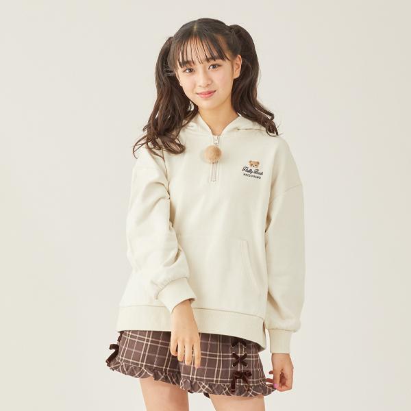 mezzo piano Junior メゾピアノジュニア(mezzo junior)裏毛 耳つきハーフジップパーカー【O_50】【outlet】 : ナルミヤオンラインYahoo!ショッピング ...