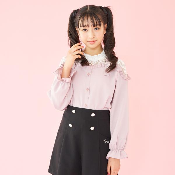 mezzo piano Junior メゾピアノジュニア(mezzo junior)レースレイヤードブラウス【O_50】【outlet】 : ナルミヤオンラインYahoo!ショッピング店 ...