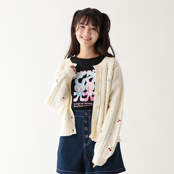 mezzo piano Junior メゾピアノジュニア(mezzo junior)袖刺しゅうカーディガン【O_50】【outlet】 : ナルミヤオンラインYahoo!ショッピング店 ...