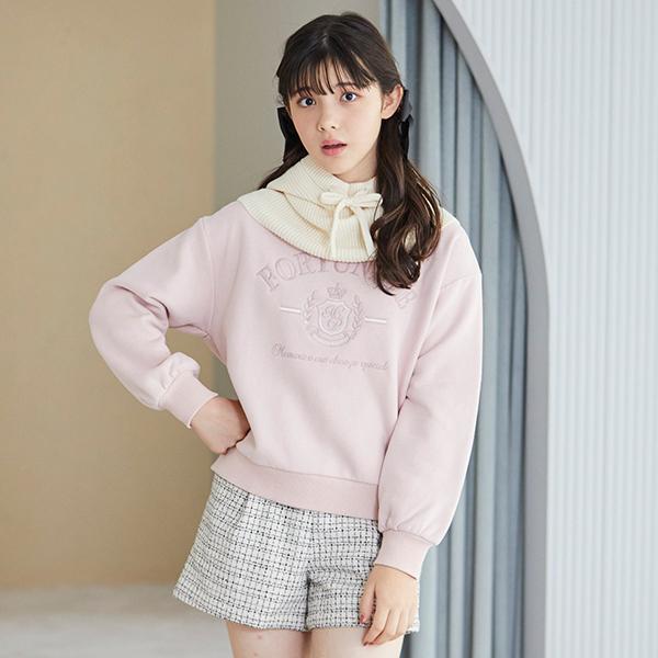 mezzo piano Junior メゾピアノジュニア(mezzo junior)バラクラバつきカレッジトレーナー【S030124】【O_50】【outlet】 : ナルミヤオンライン ...