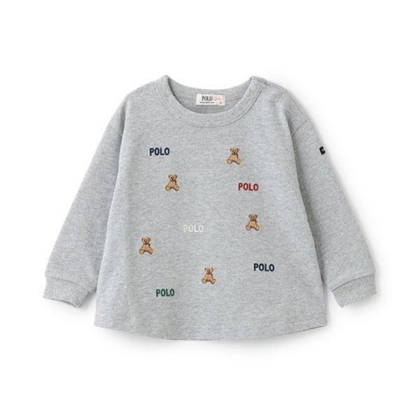 プティマイン(petit main)【POLO BCS】くま刺しゅう長袖Tシャツ : 9543204 : ナルミヤオンラインYahoo!ショッピング店 - 通販 - Yahoo!ショッピング