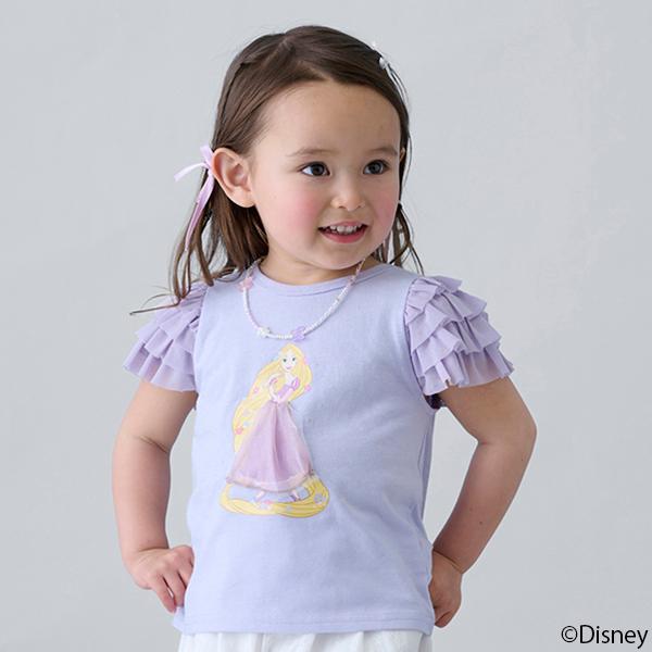 petit main プティマイン(petit main)【Disney】袖チュールグラフィックT : ナルミヤオンラインYahoo!ショッピング店 - 通販 - Yahoo!ショッピング