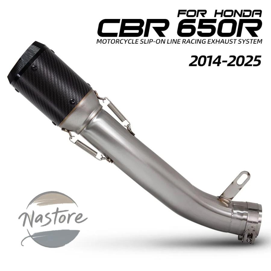 ホンダ CBR650R CBR650F CBR650 CB650F 2014-2025 レーシングエスケープキット カーボンマフラー バイク排気スリップオンライン : NASTORE 車 ...