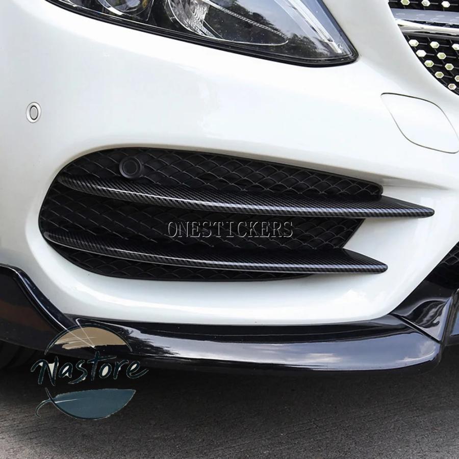 メルセデス ベンツ CクラスW205 C180 C200 C250 C260 C300 2015 2018フロント フォグランプストリップエア吸気グリルスラットトリムカバー : NASTORE ...