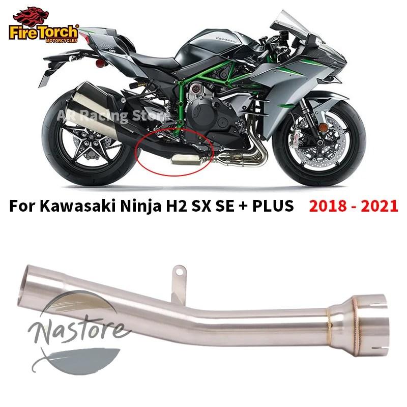 カワサキ H2SX ニンジャ SE + 2018-2021 年バイク排気エスケープモトミッドリンクパイプ接続オリジナルマフラー : NASTORE - 通販 - Yahoo!ショッピング