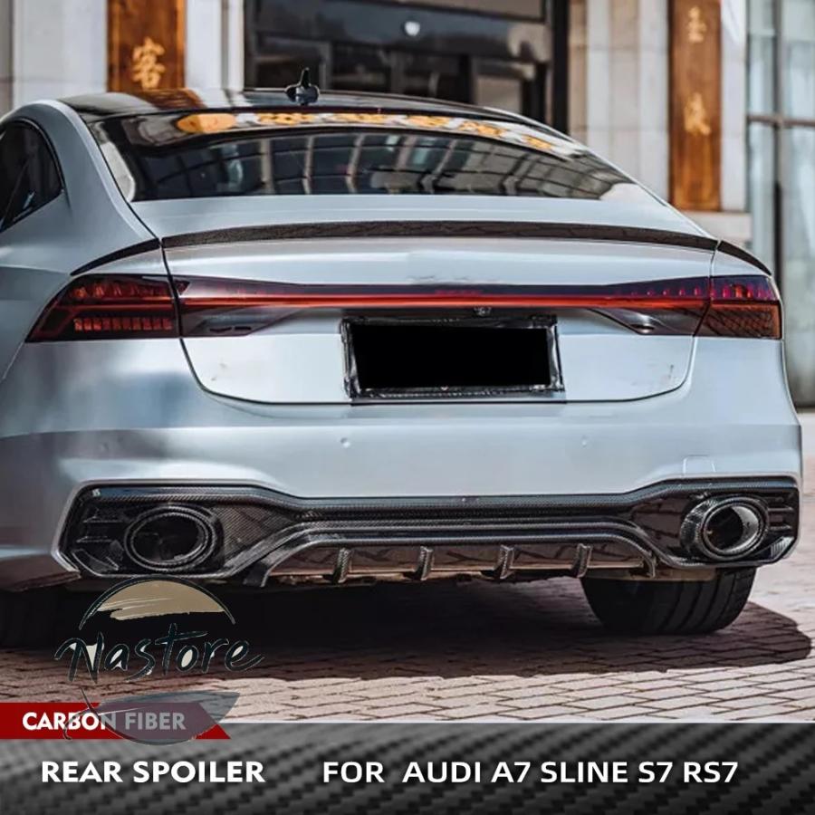 カーボン カー リアトランクスポイラー レーシングスポイラー アウディ Audi A7 C8 SLINE S7 RS7ハッチバック 2019 2021 : NASTORE - 通販 ...