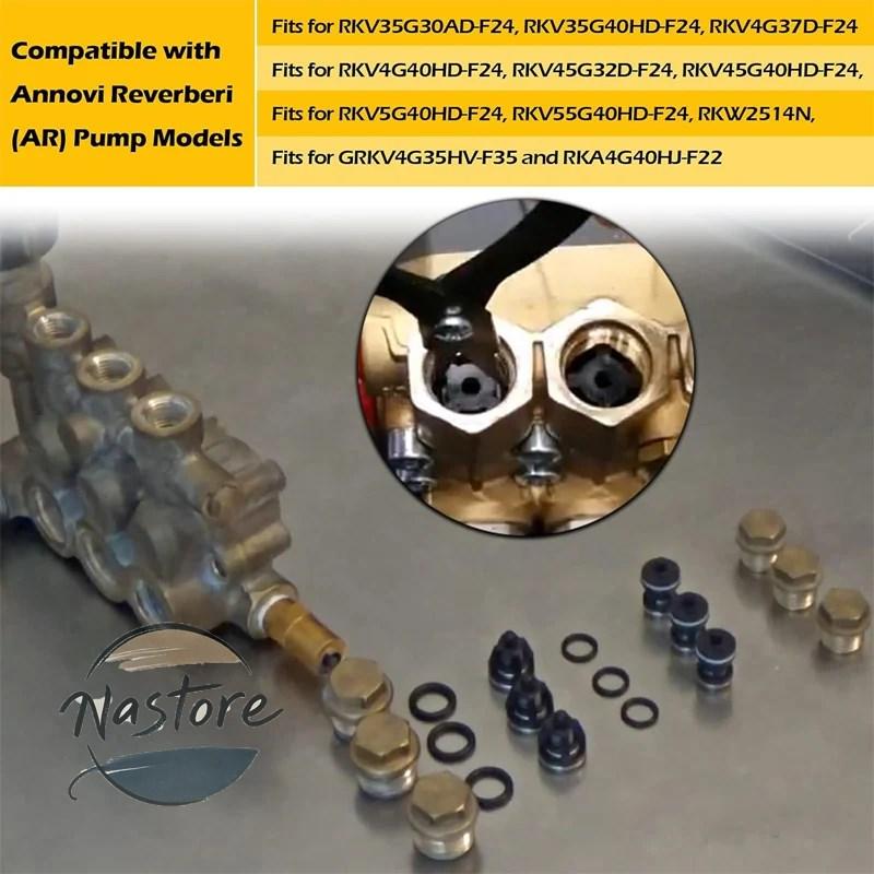 ウォーターポンプチェックバルブキット 高圧洗浄機交換 AR1828 ANNOVI REVERBERI 18MM XR RK RKA RKV ...